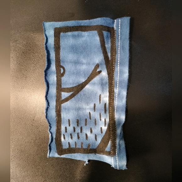 Satyr_Em | Accessories | Blue Tie Dye Abstract Figure Patch | Poshmark